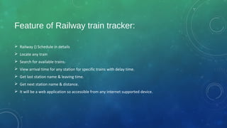 Railway Train Tracker | ODP