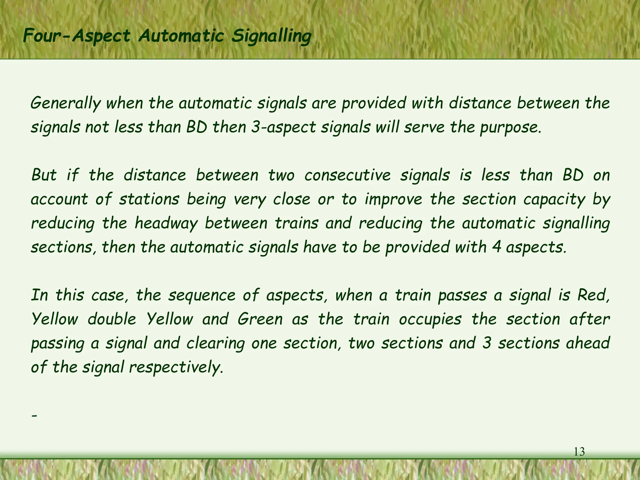 Railway Automatic block signaling with Automatic Sectionsppt | PPT