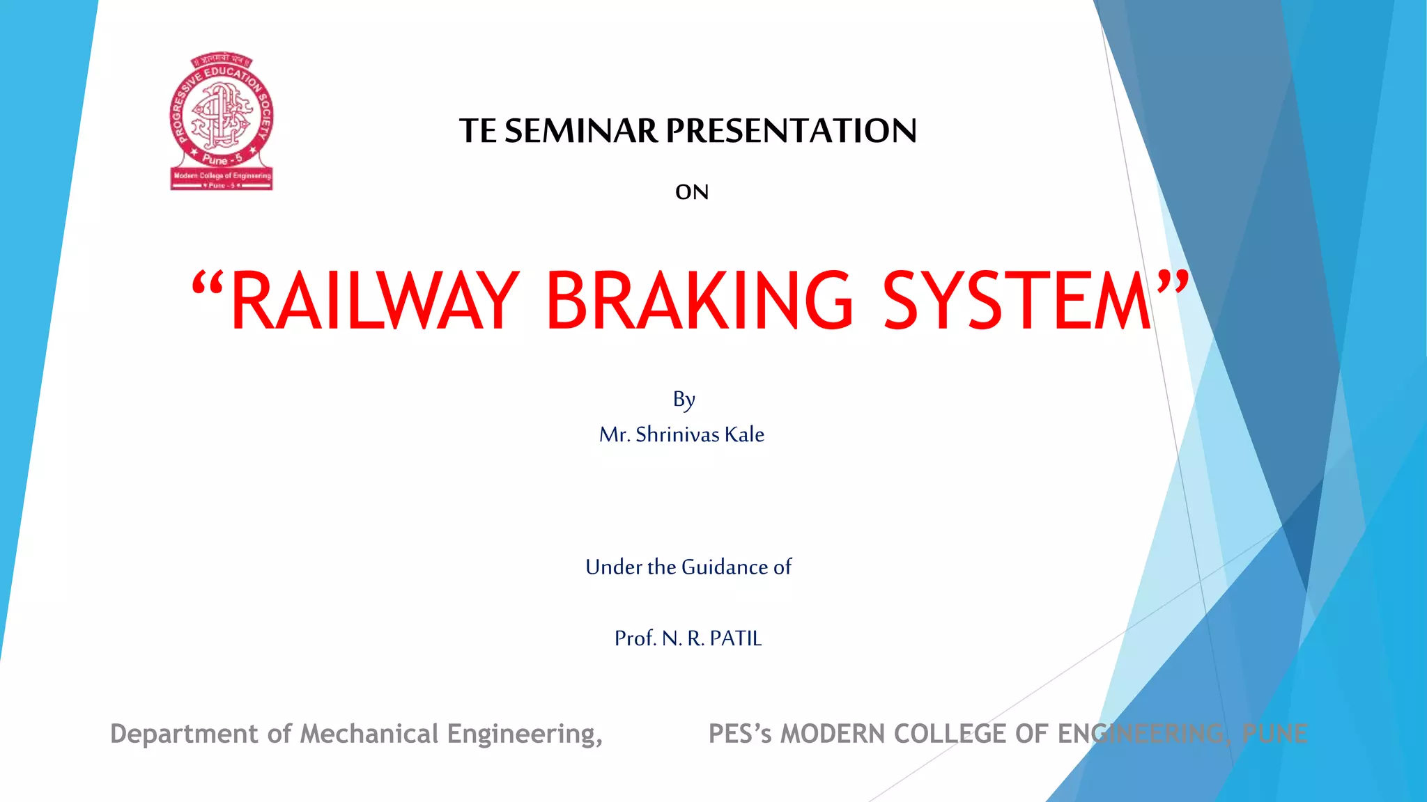 Railway braking system | PPTX
