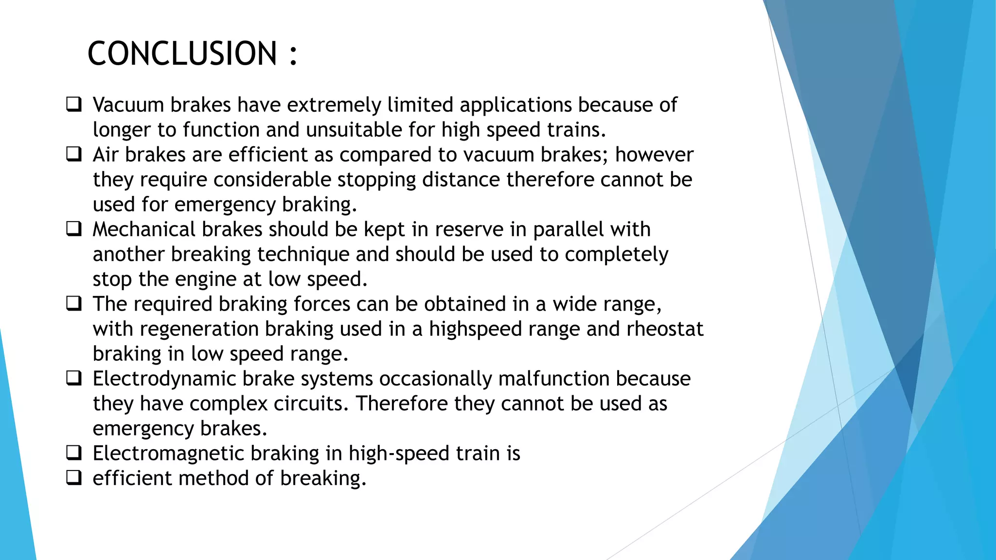 Railway braking system | PPTX