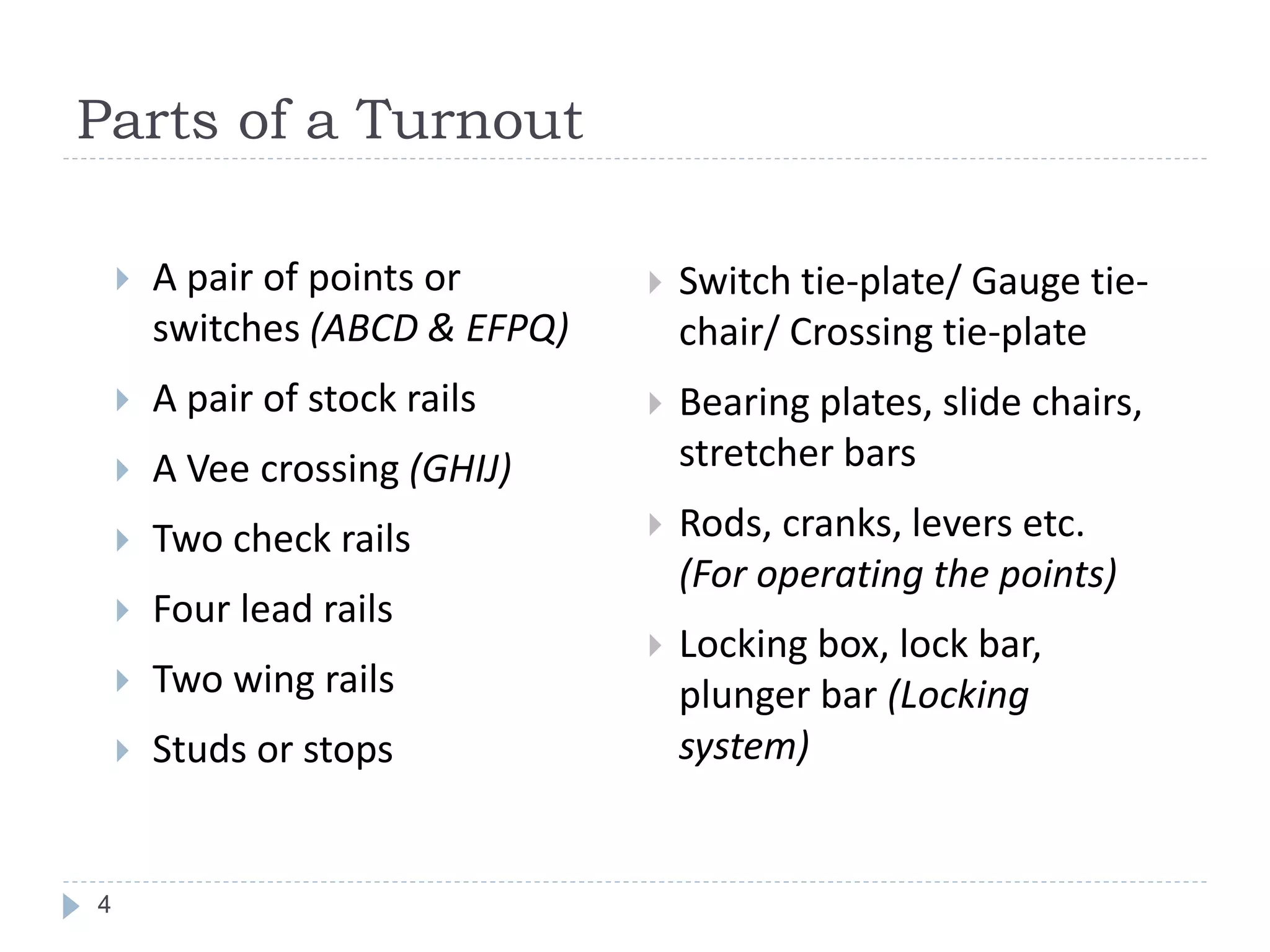 Railway Engineering: Turnouts | PPTX