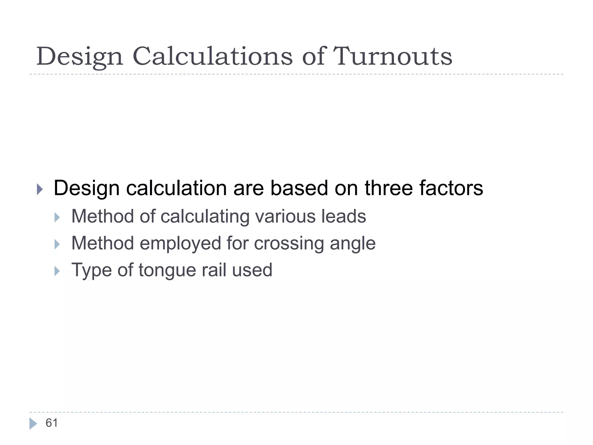 Railway Engineering: Turnouts | PPTX