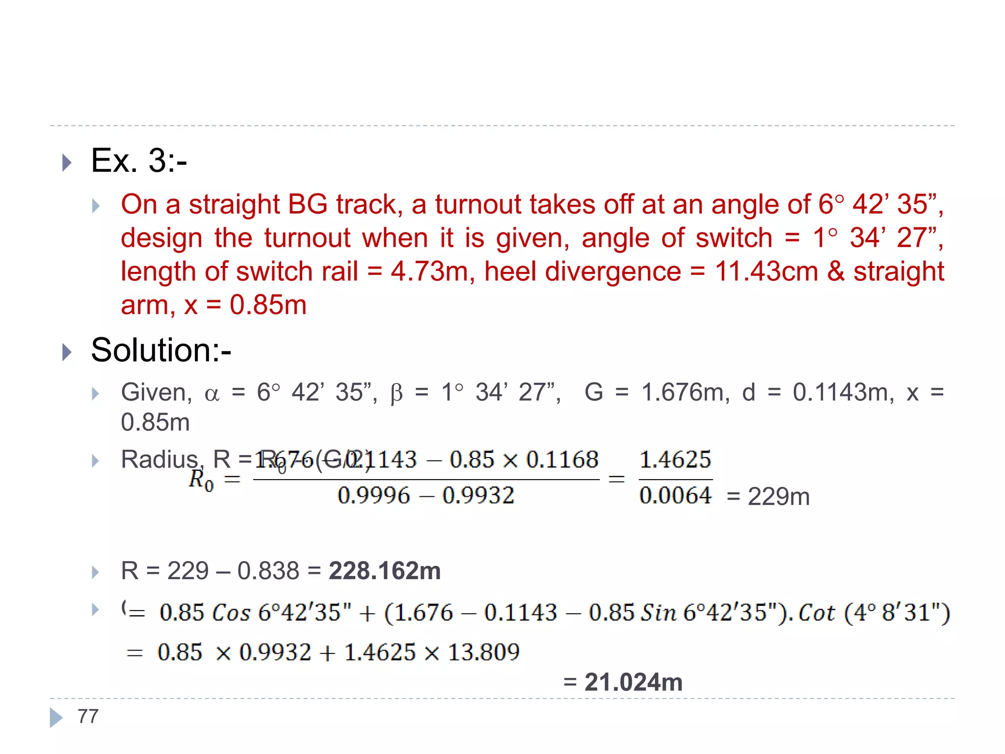 Railway Engineering: Turnouts | PPTX