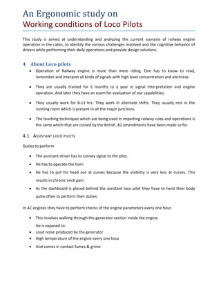 Design Research Report - Locopilot ergonomic study | PDF
