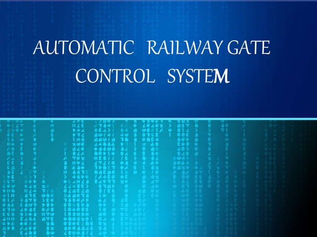 railway gate using arduino uno and servo motors | PPT