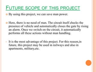 automatic railway gate control using magnetic sensors | PPTX