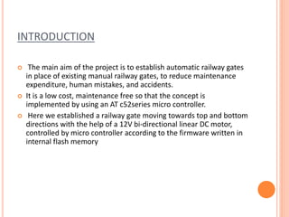 automatic railway gate control using magnetic sensors | PPT
