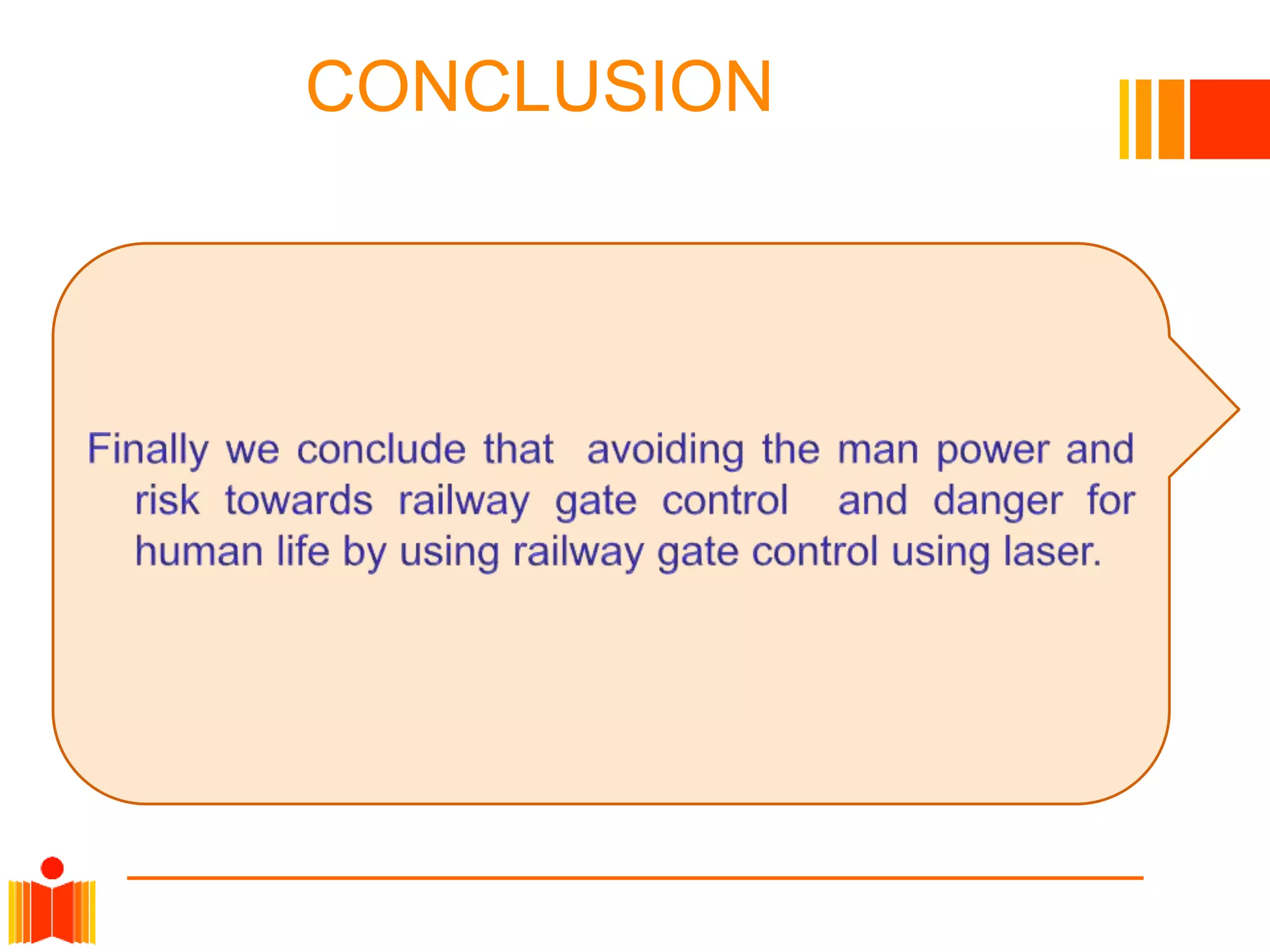 Railway gate controlling using ir & laser | PPTX