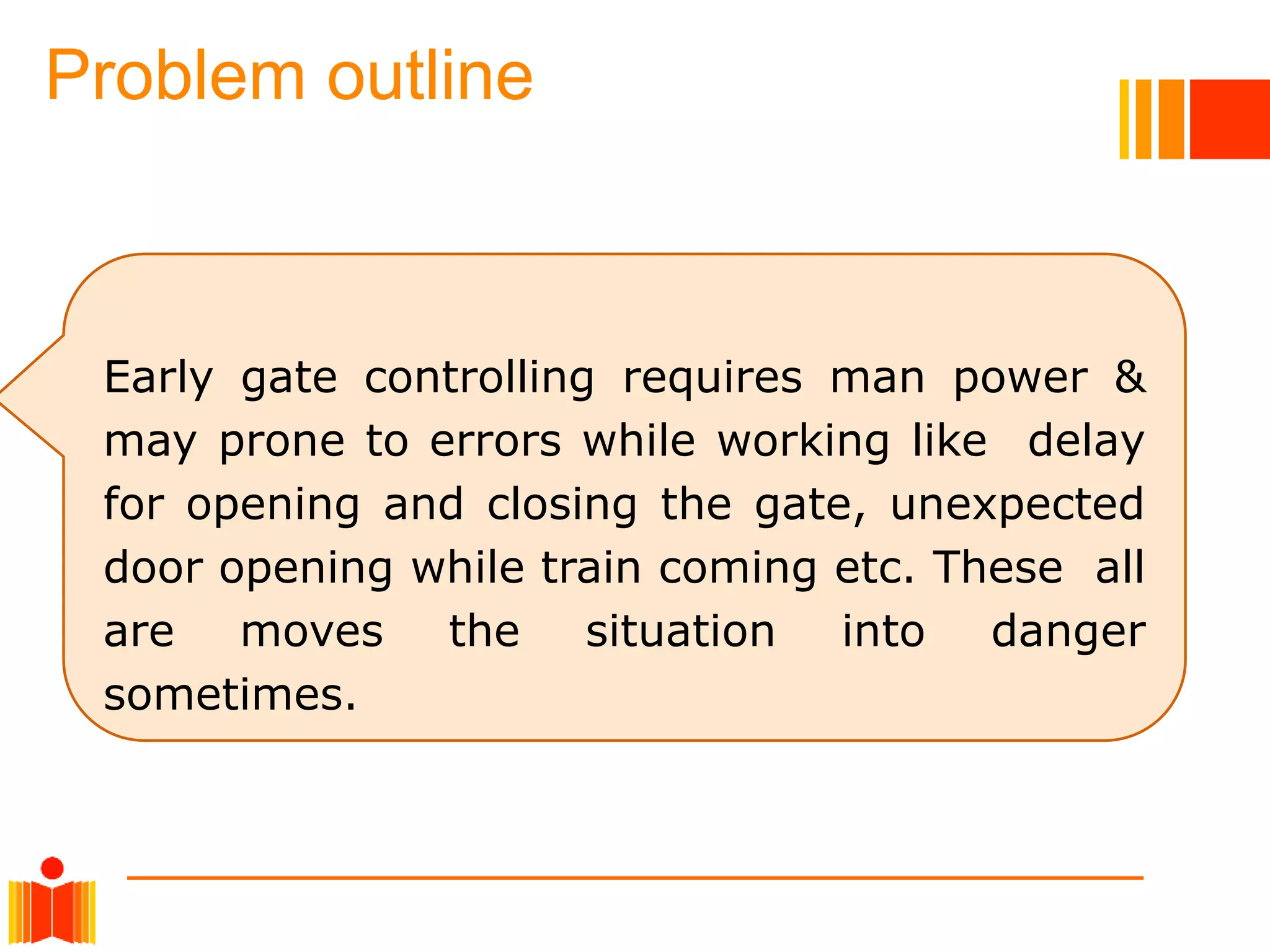 Railway gate controlling using ir & laser | PPTX