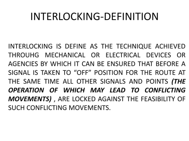 Railway interlocking | PPTX | Rail Travel | Travel Type