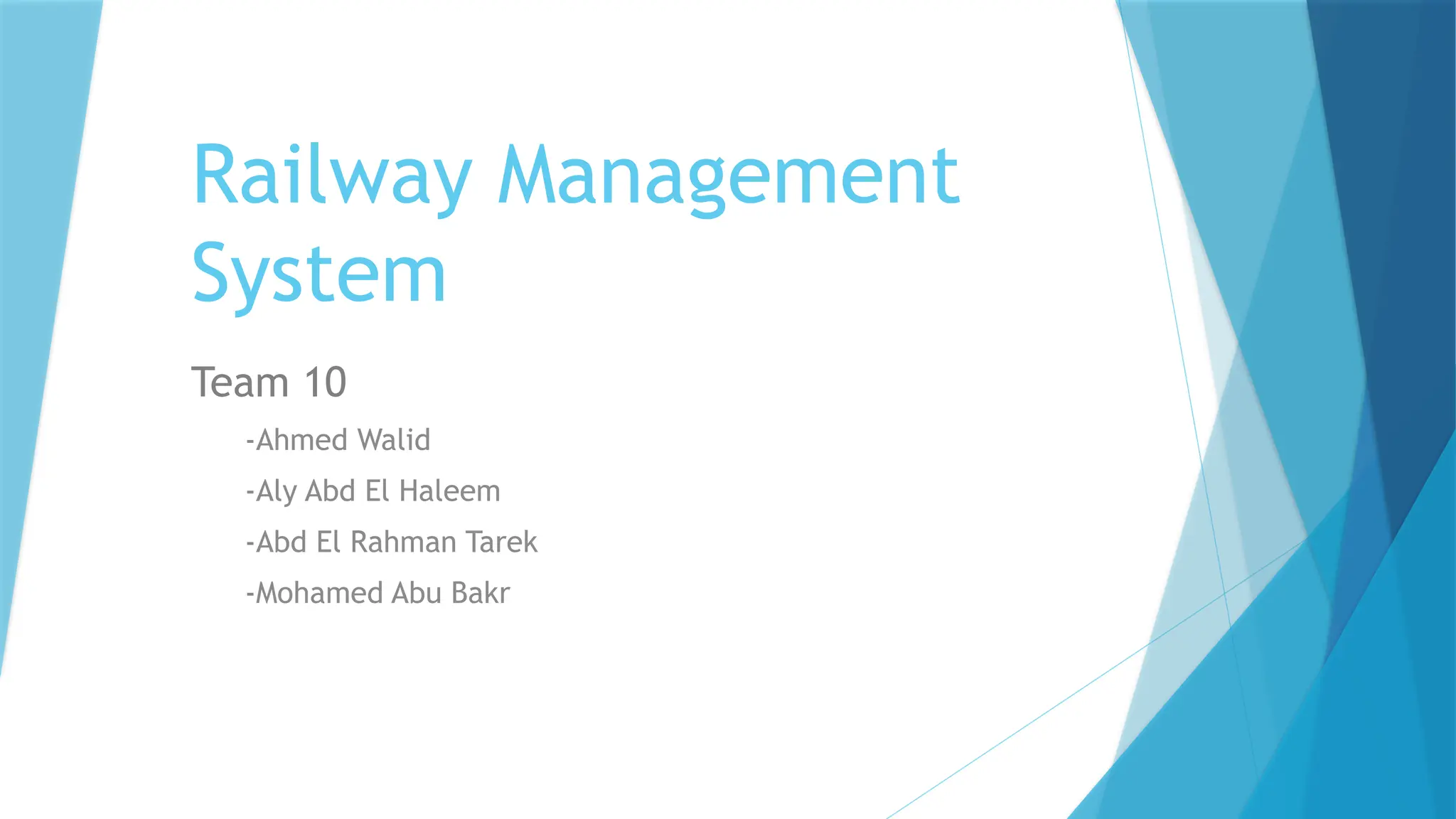 Railway Management SystemIN DATABASE System | PPTX