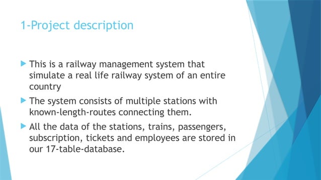 Railway Management SystemIN DATABASE System | PPTX | Databases ...