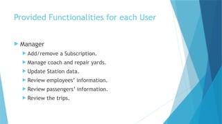 Railway Management SystemIN DATABASE System | PPTX
