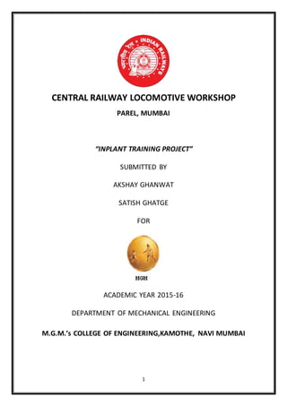 central Railway project report | DOCX