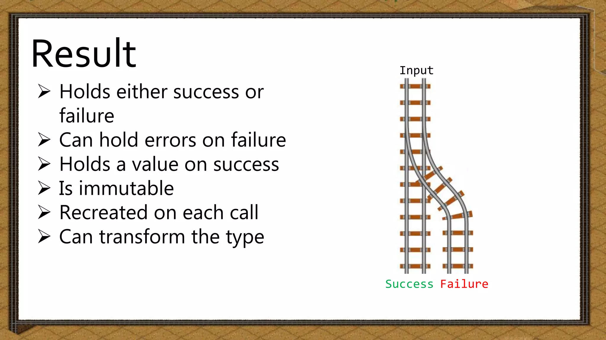 Railway Orientated Programming In C# | PPTX