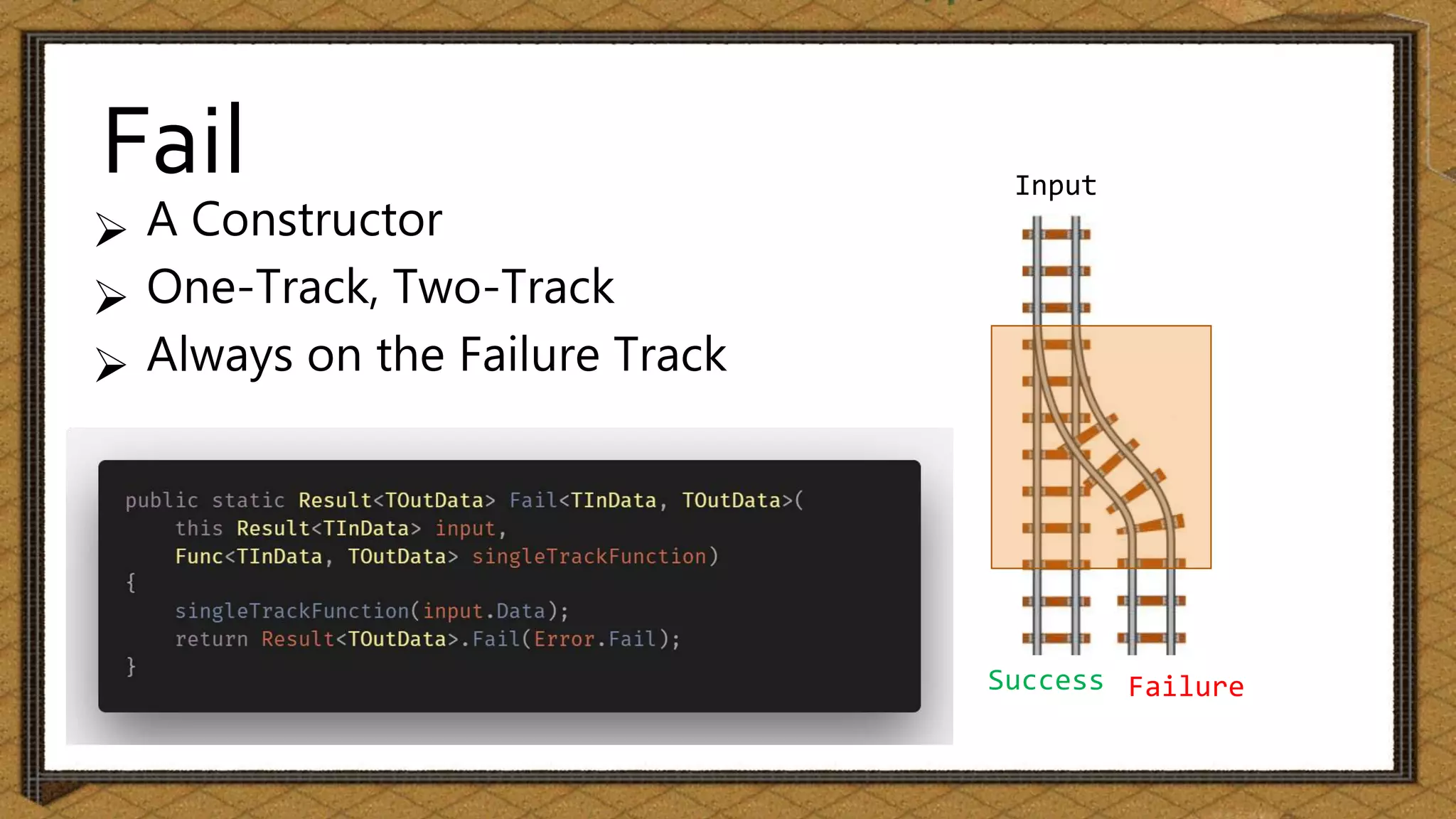Railway Orientated Programming In C# | PPTX