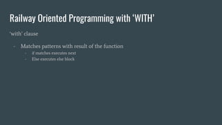 Railway Oriented Programming in Elixir | PPT | Free Download