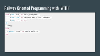 Railway Oriented Programming in Elixir | PPT