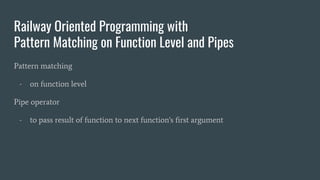 Railway Oriented Programming in Elixir | PPT