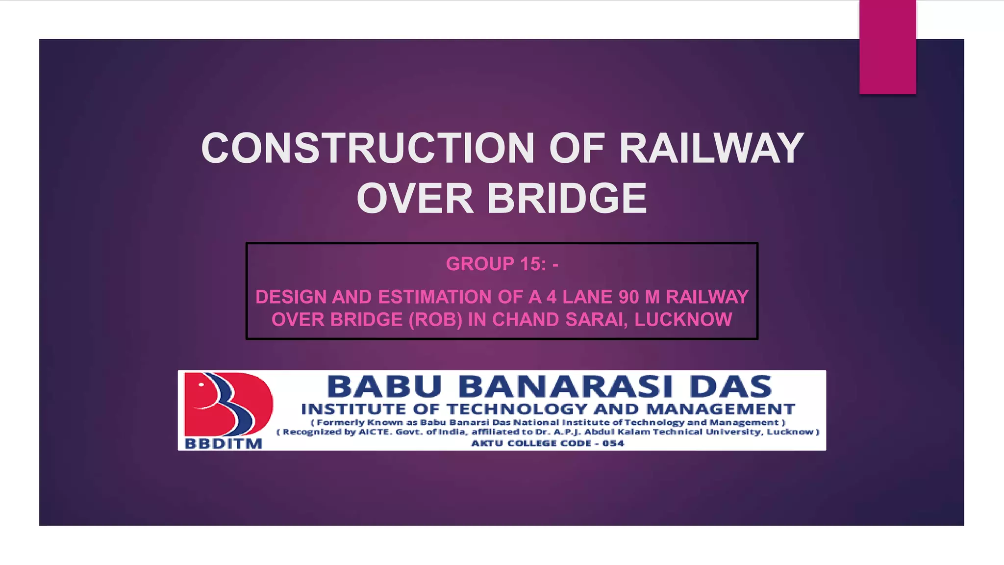 Railway over bridge | PPTX