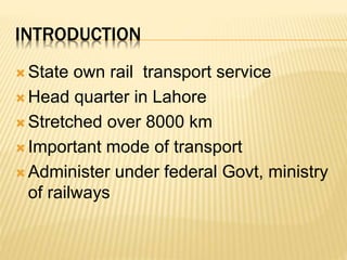 Railway pakistan | PPTX