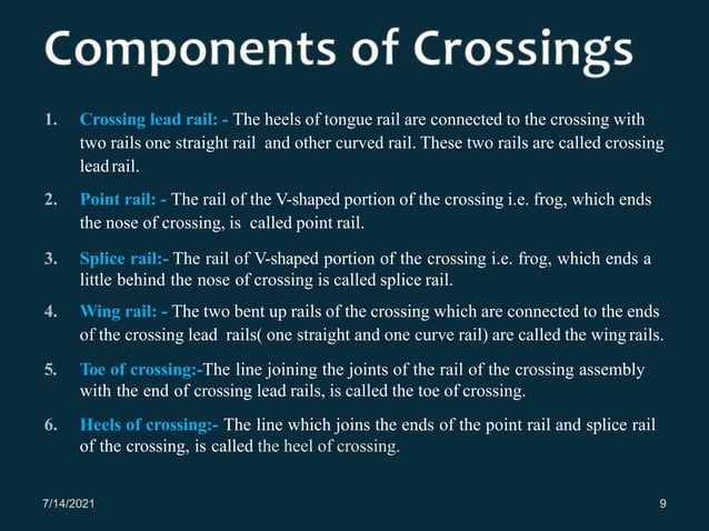 Railway points, crossings and components | PPTX | Rail Travel | Travel Type