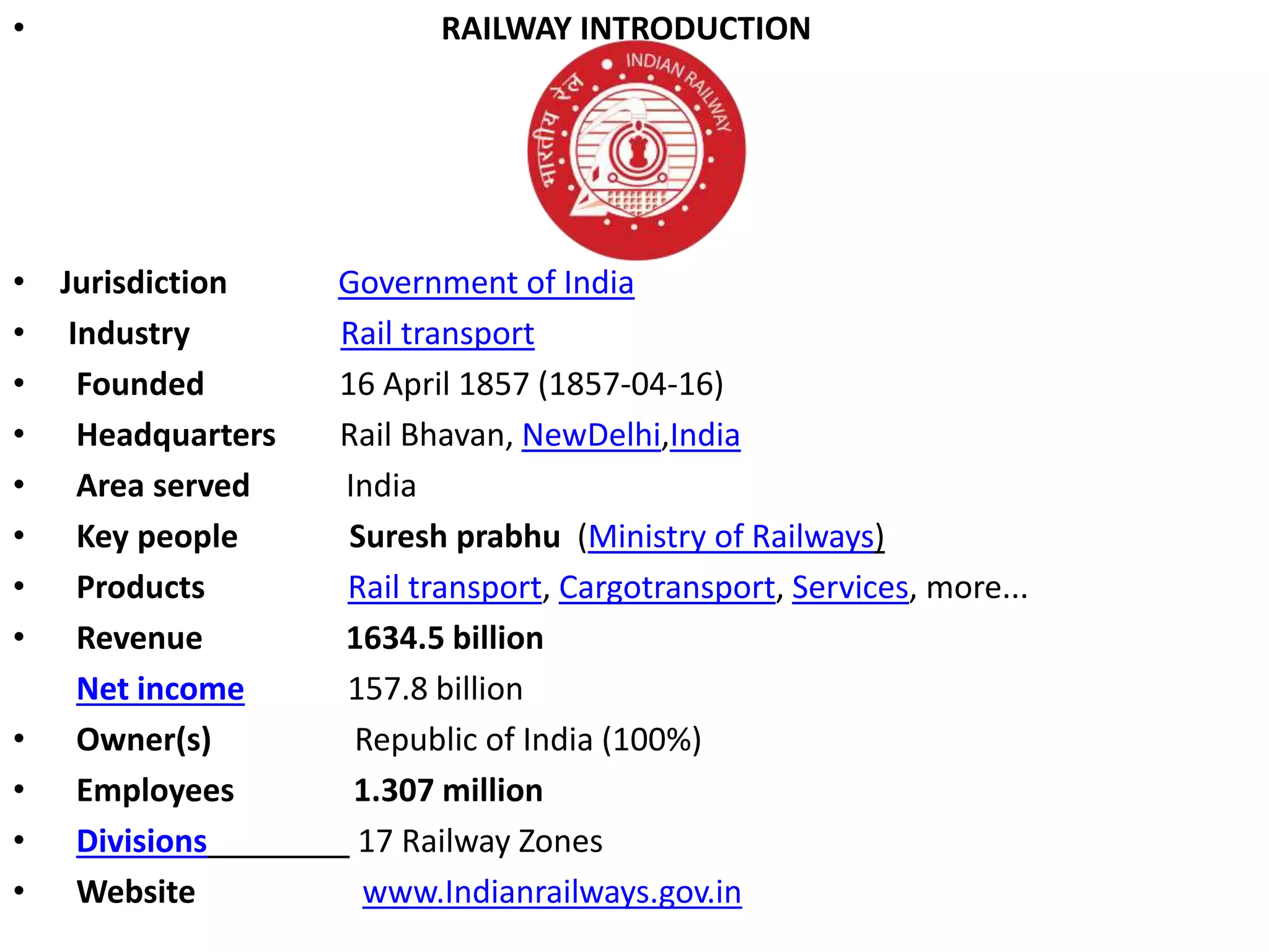 Railway ppt | PPTX