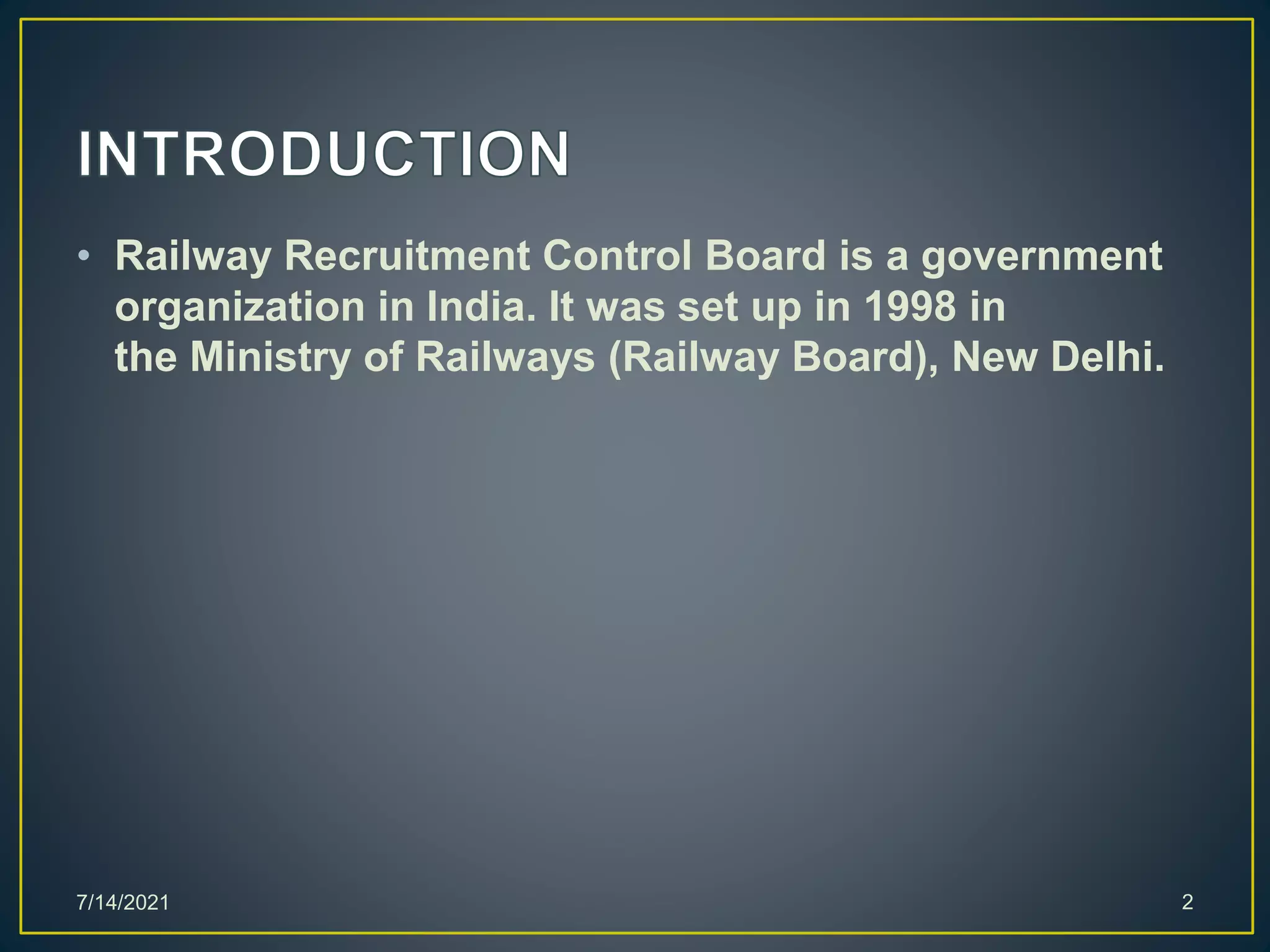 Railway Recruitment Board (RRB) | PPTX