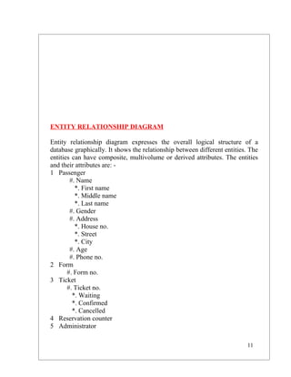 Railway Reservation Documentation | RTF