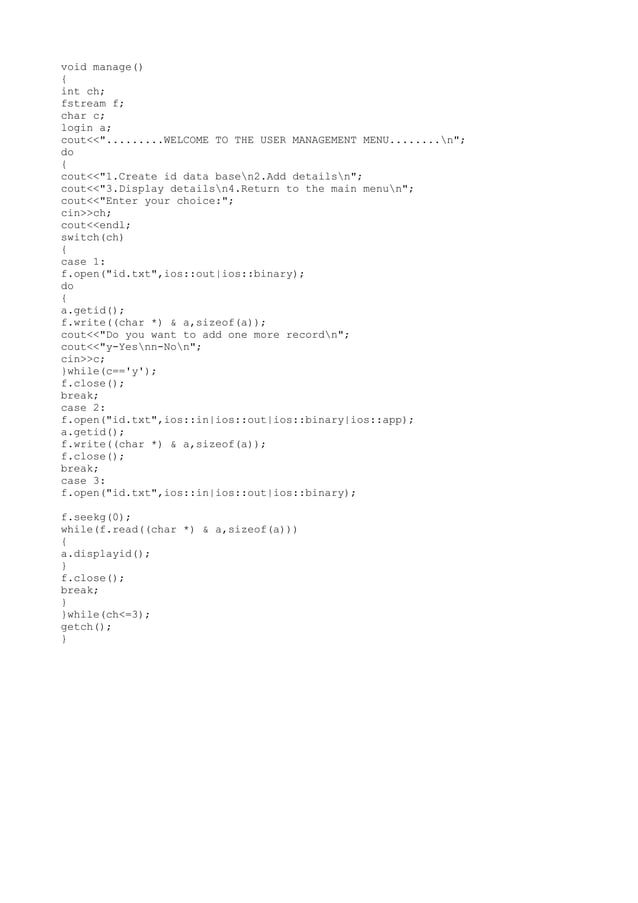 c++ program for Railway reservation | TXT | Programming Languages | Computing