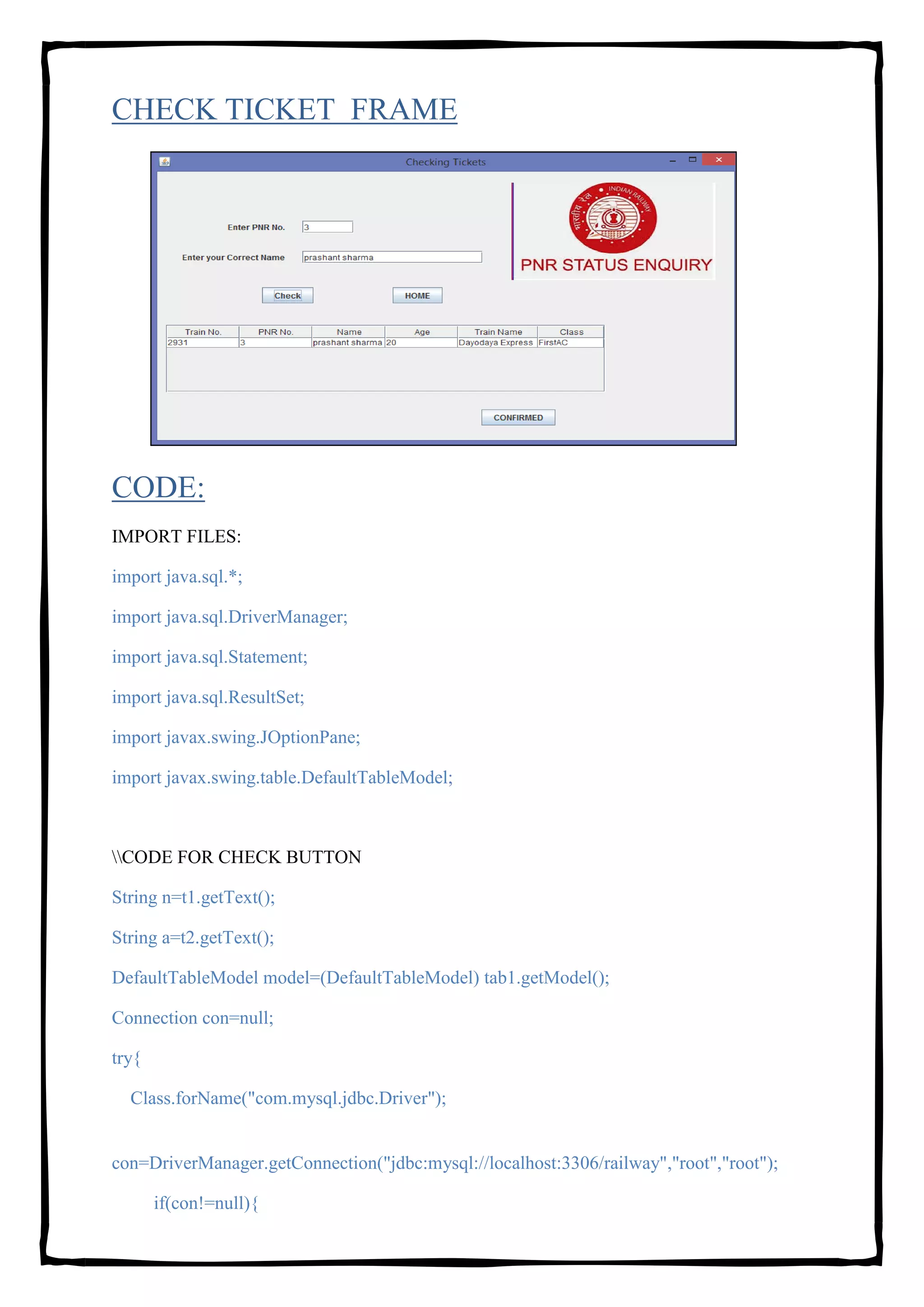 Railway reservation system | PDF