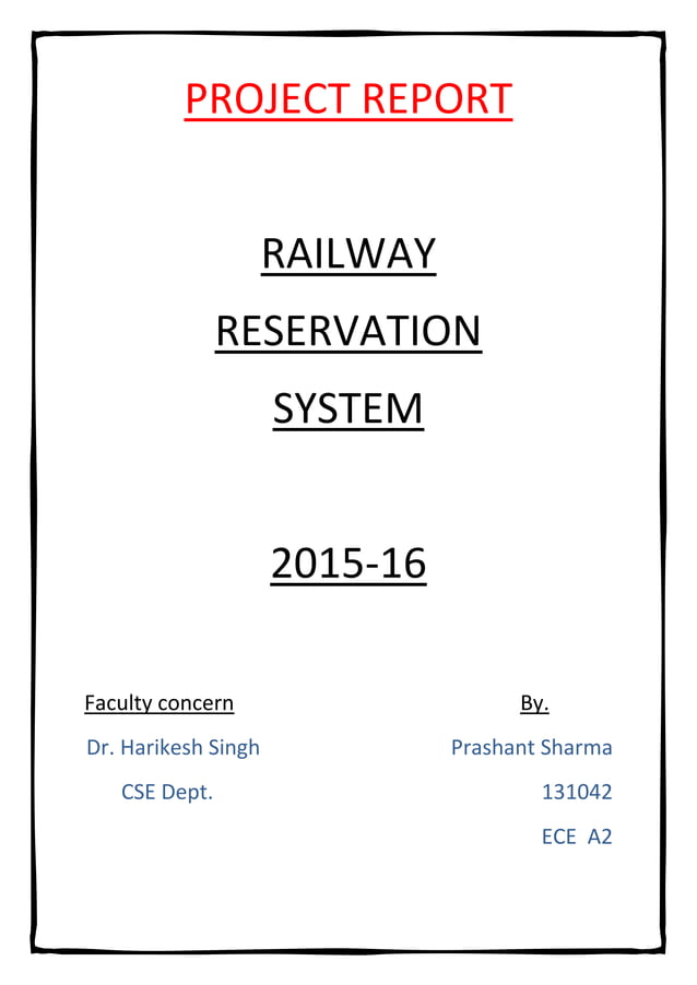 Railway reservation system | PDF | Databases | Computer Software and ...