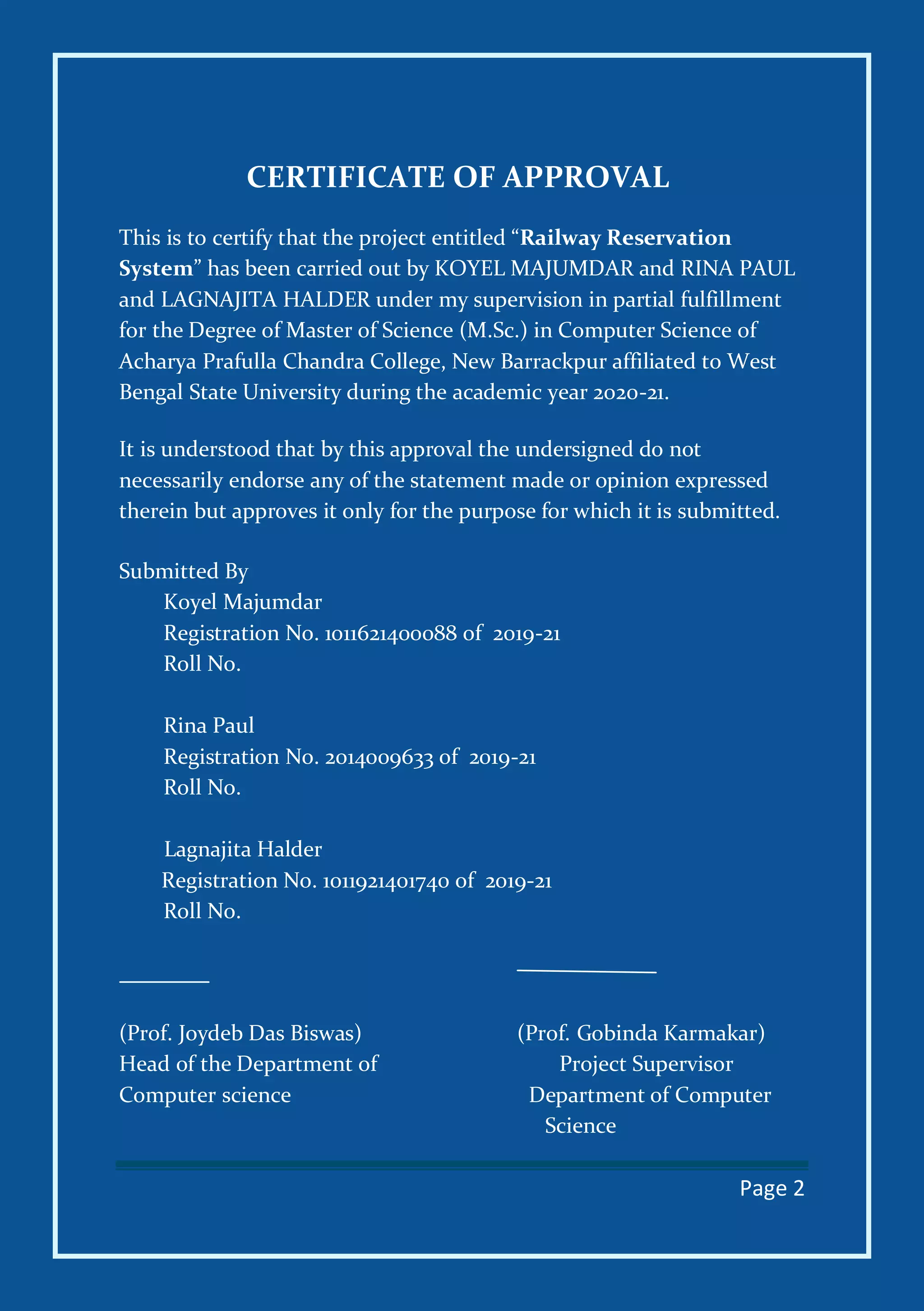 Railway reservation system | PDF
