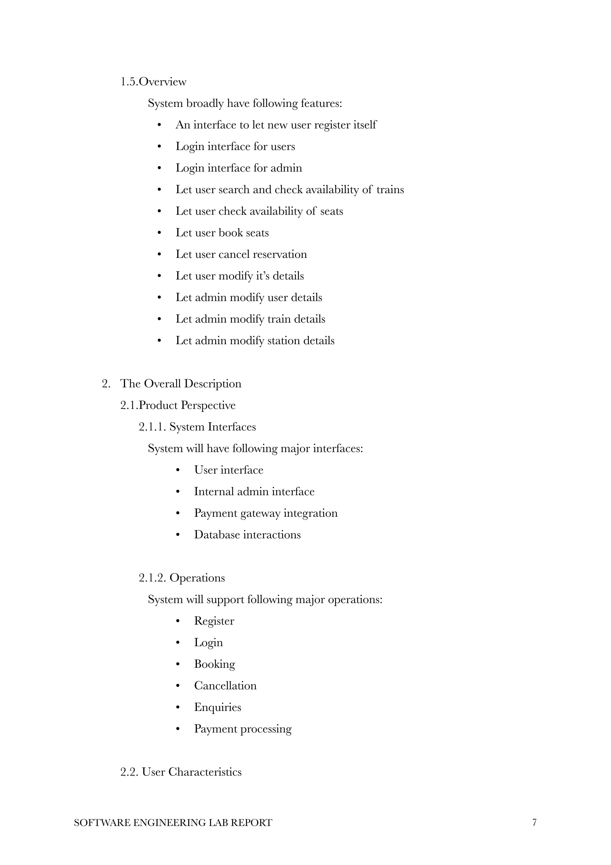 Railway Reservation System - Software Engineering | PDF