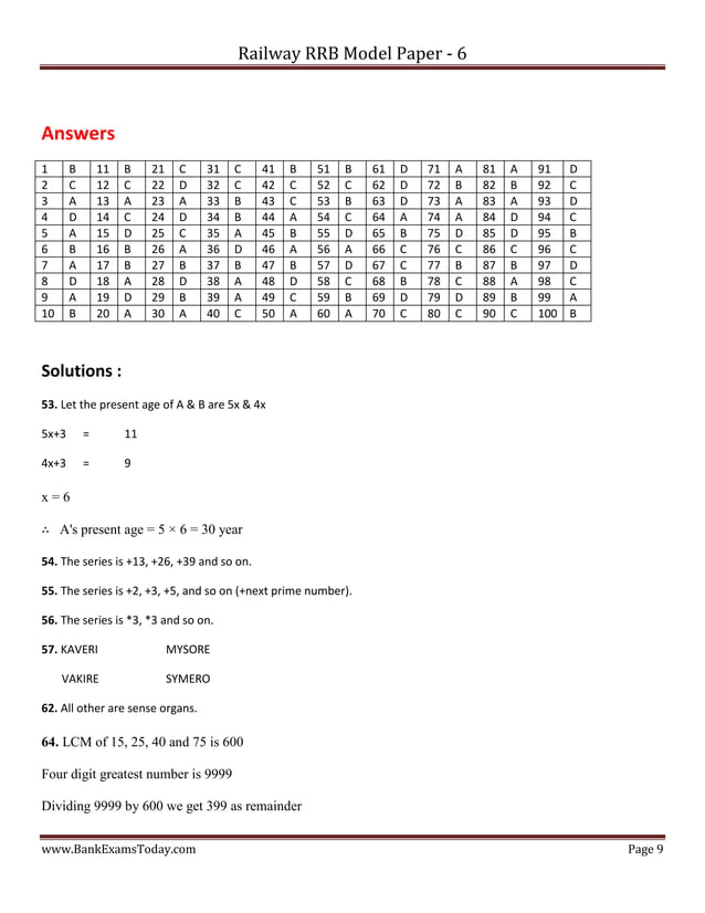 Railway RRB Model Paper | PDF | Chemistry | Science
