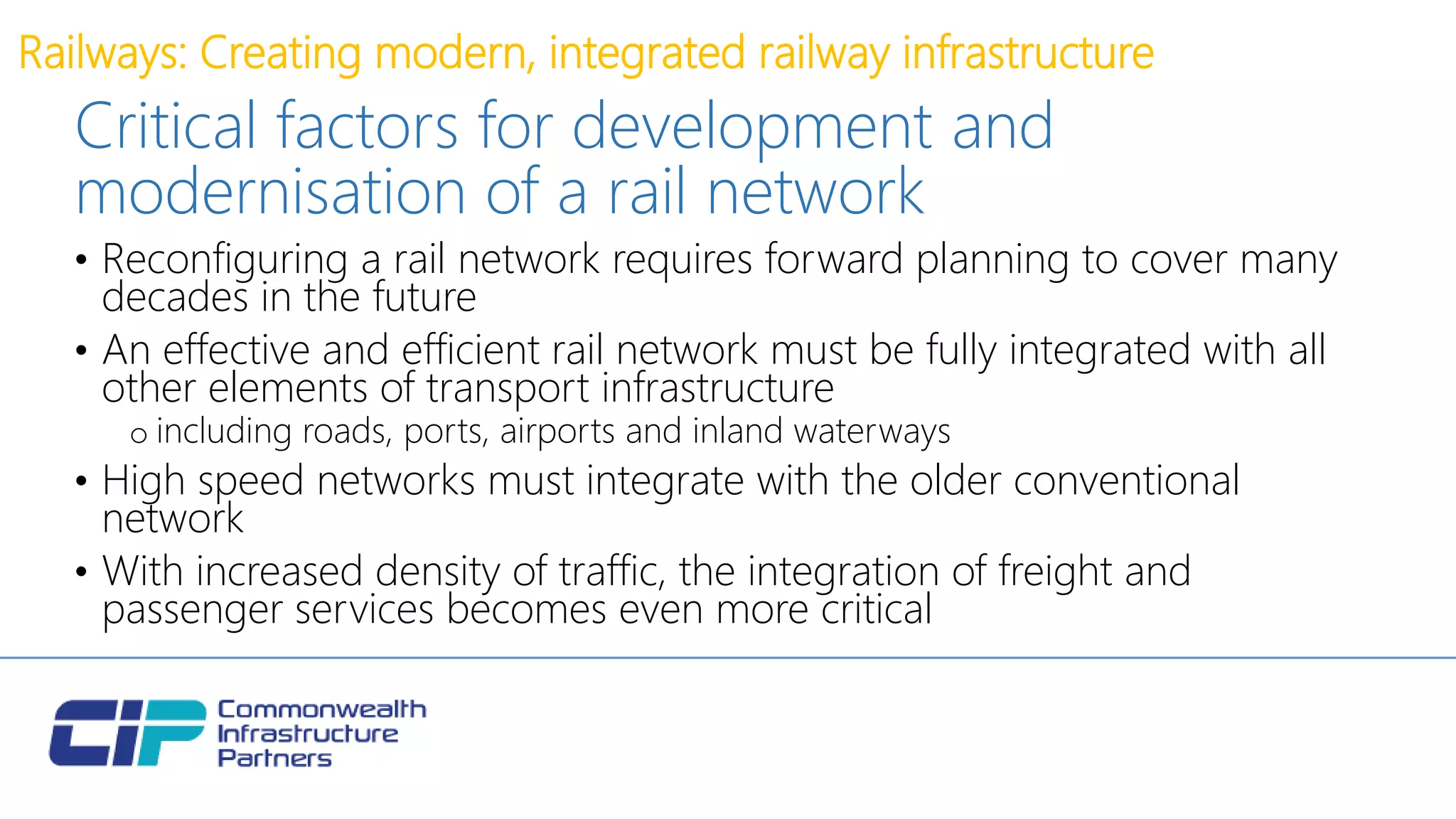 Railways - Creating modern, integrated railway infrastructure | PPTX