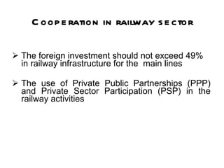 Railway sector investment eng | PPT