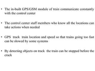 Railway security using wireless networks | PPTX
