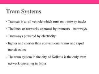 Railways for urban transportation | PPTX
