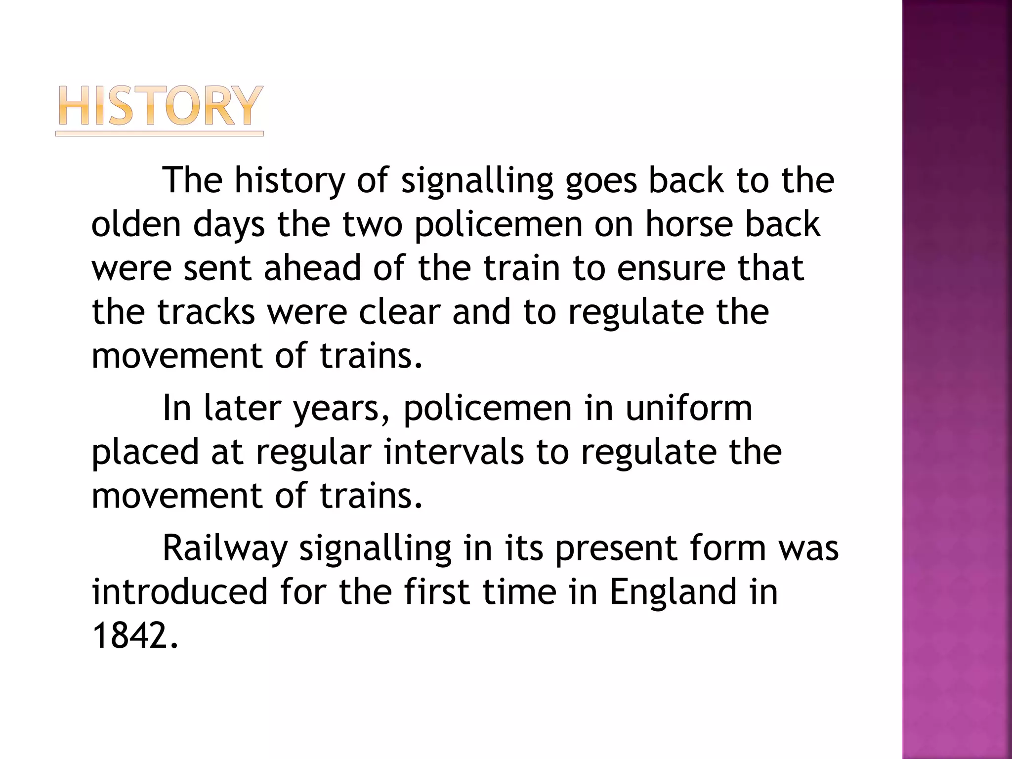 Railway signalling | PPTX