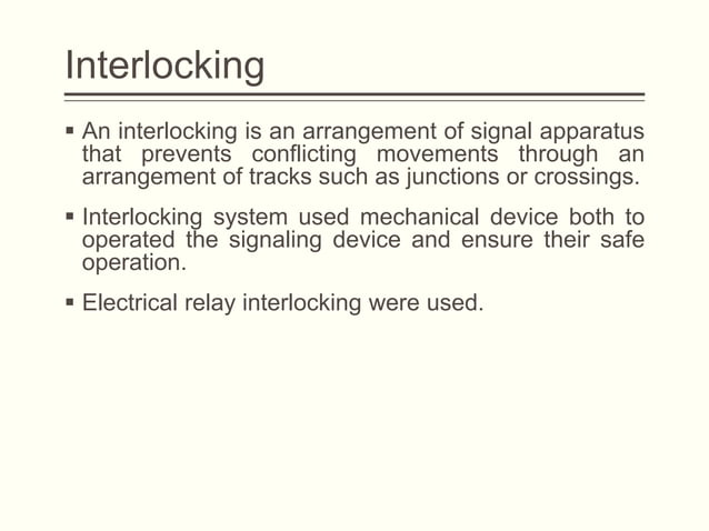 Railway_signalling and interlocking_.pptx | Rail Travel | Travel Type