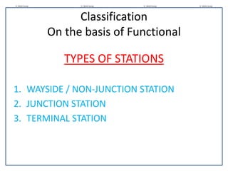 Railways stations classification | PPTX