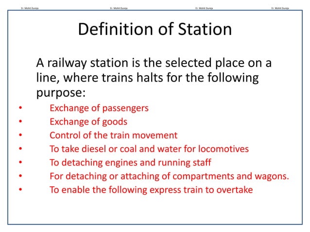 Railways stations classification | PPTX