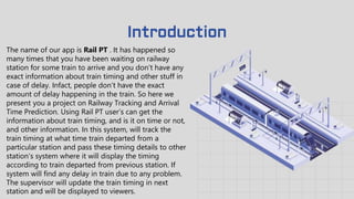 Railway tracking system | PPTX