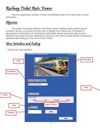Railway ticket Simple Program | DOC