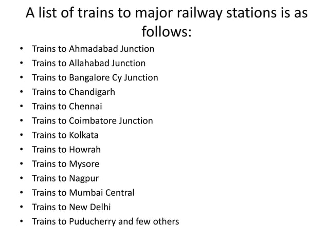 Railway time-table | PPTX