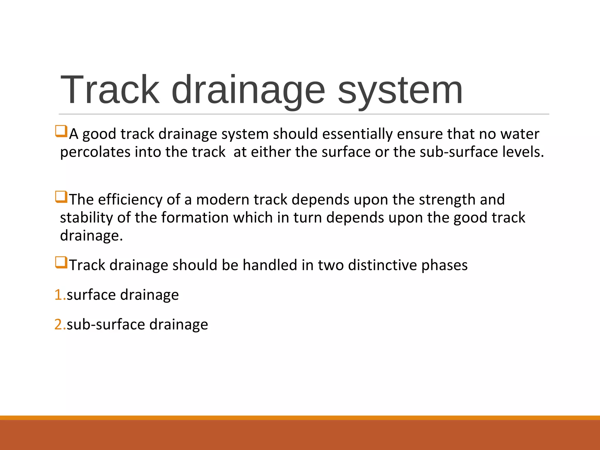Railway track construction, drainage & maintenence | PPT