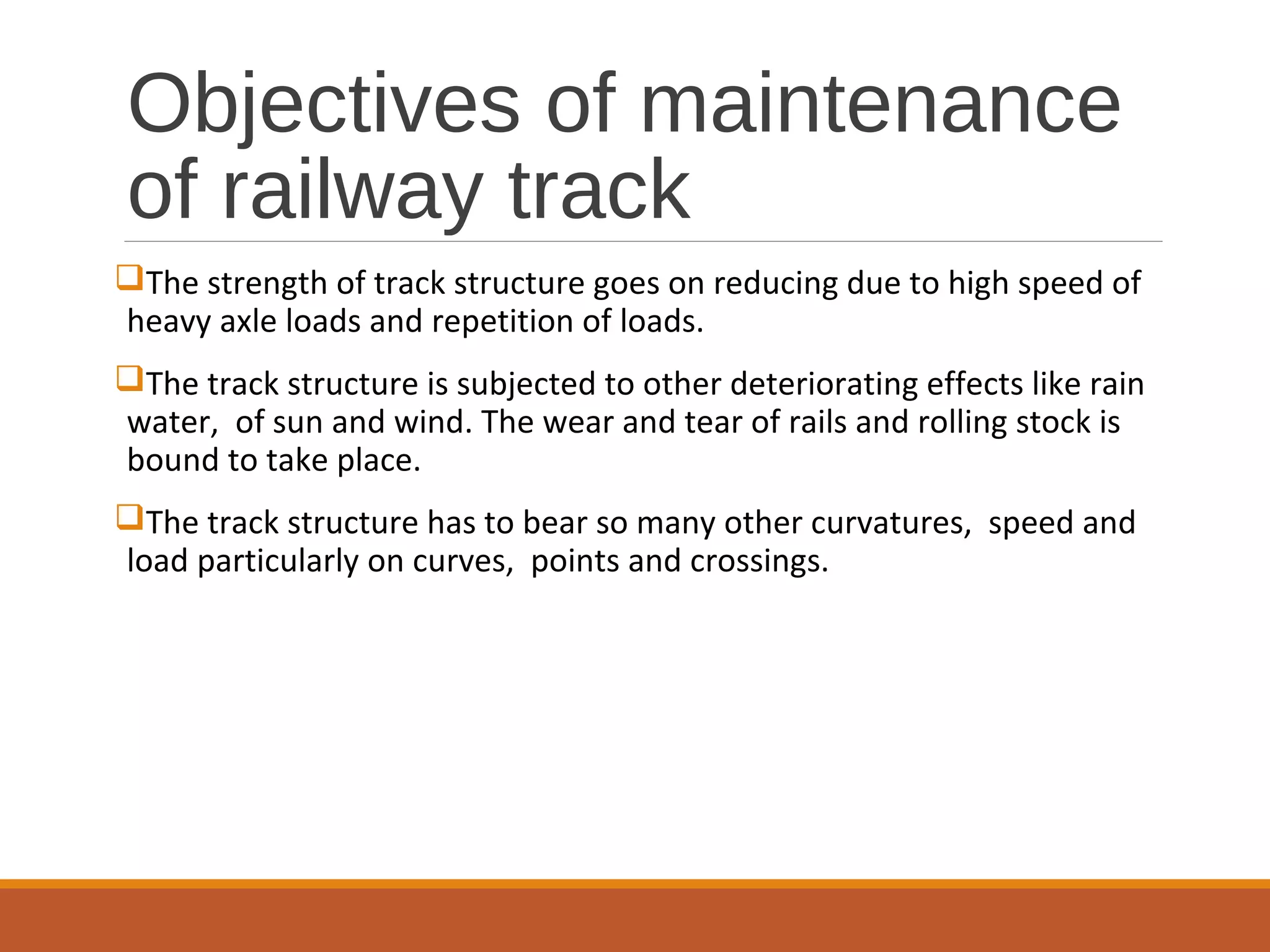 Railway track construction, drainage & maintenence | PPT