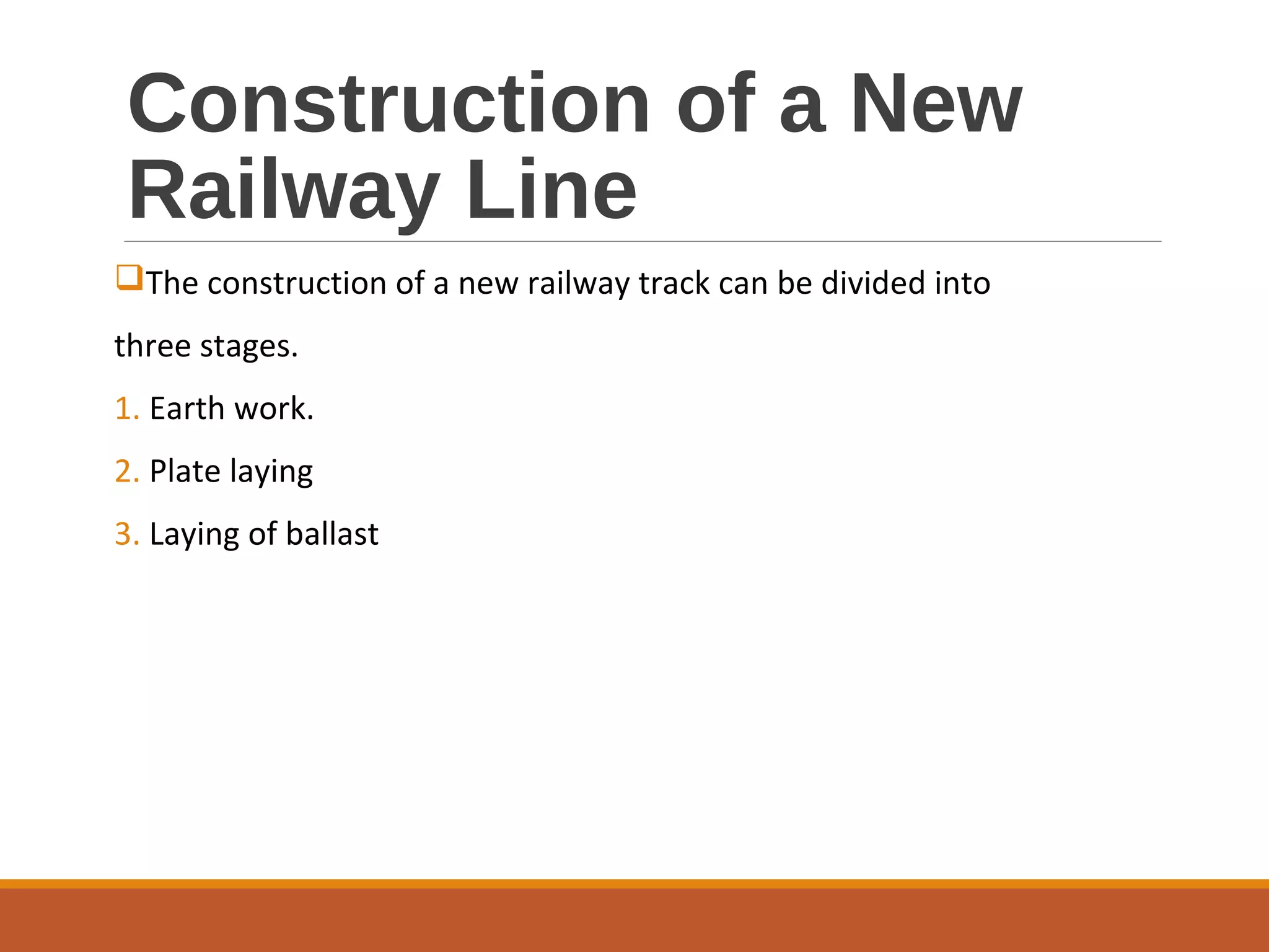 Railway track construction, drainage & maintenence | PPT