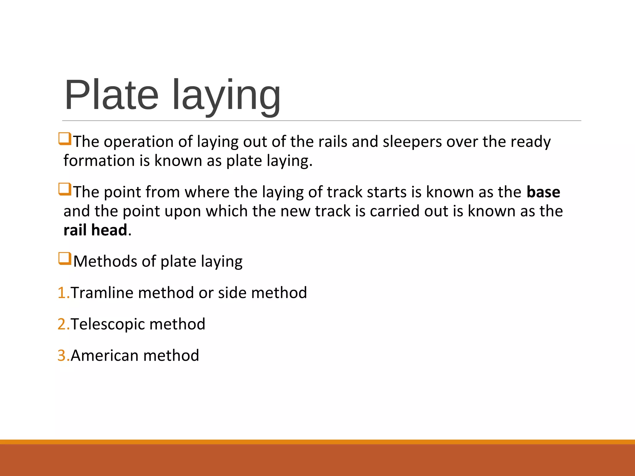 Railway track construction, drainage & maintenence | PPT